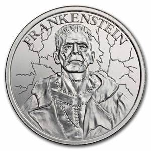 Buy 2 oz Silver HR Round - Vintage Horror Series: Frankenstein | APMEX