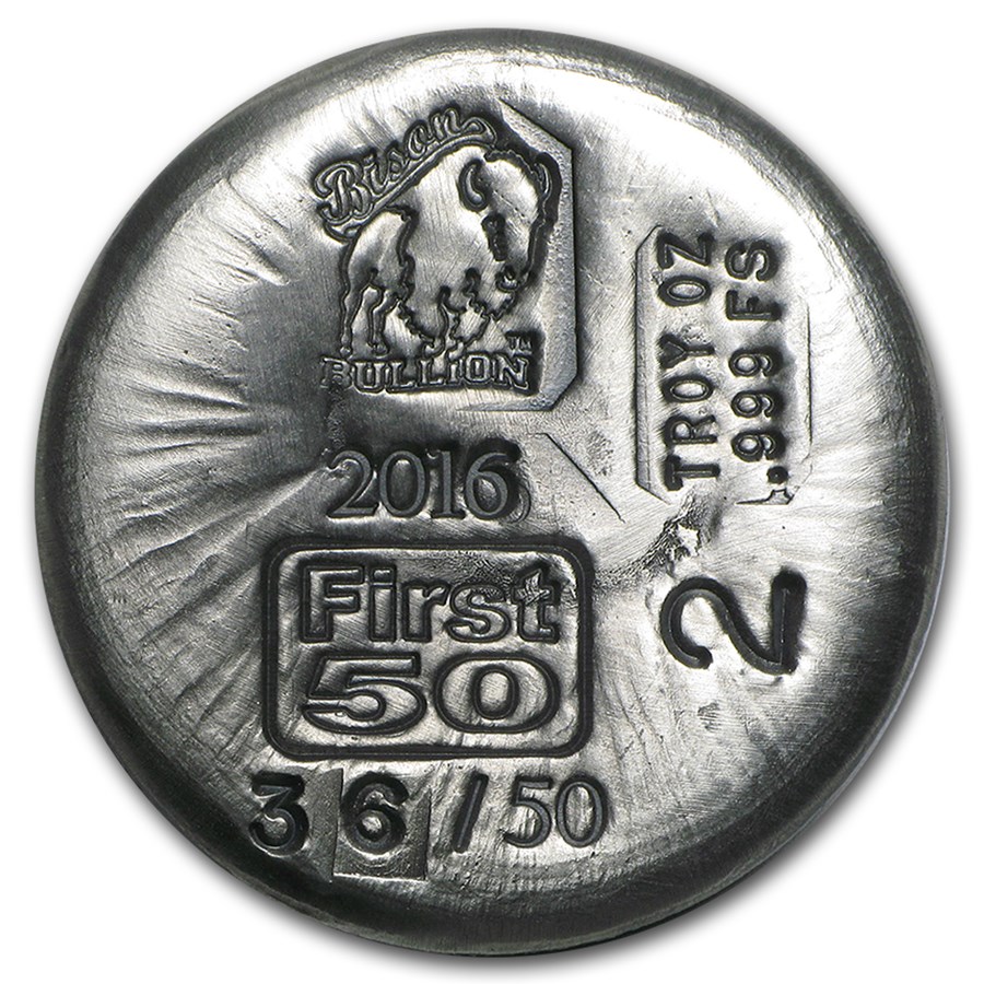 Buy 2 oz Silver Round - Bison Bullion (1st 50 Issued) | APMEX