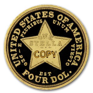 Buy 2 oz Silver Round - Four Dollar Stella Replica (Coiled hair) | APMEX