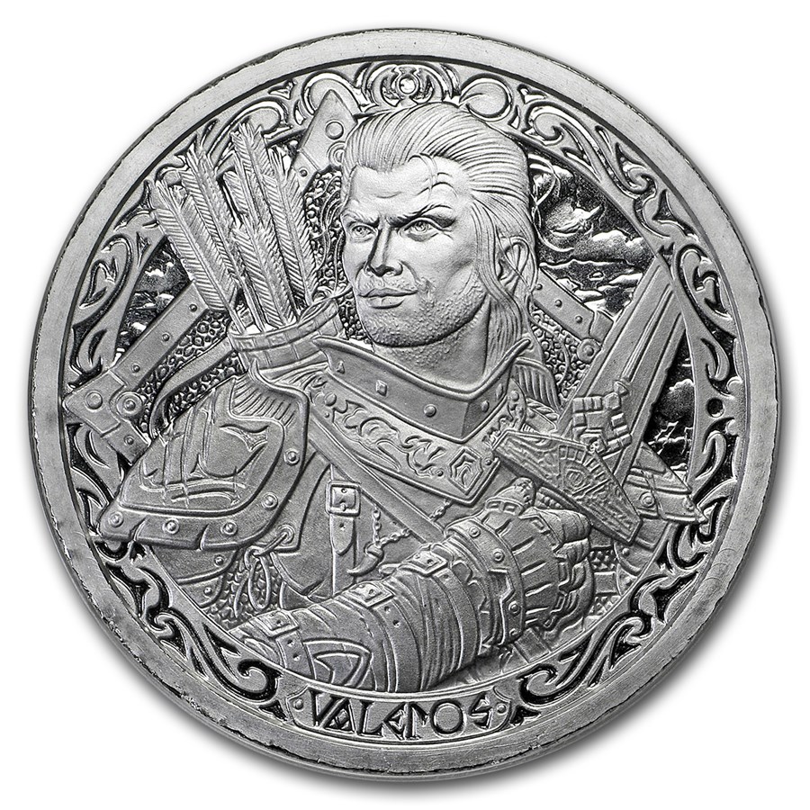 Buy 2 oz Silver Round - Pathfinder: Valeros/Red Dragon | APMEX