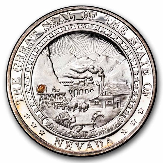2 oz Silver Round - Pearl Harbor USS Nevada Battleship 50th Ann.