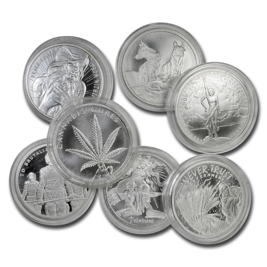 Buy 2 oz Silver Round - Silver Shield Series (Random Year & Design) | APMEX