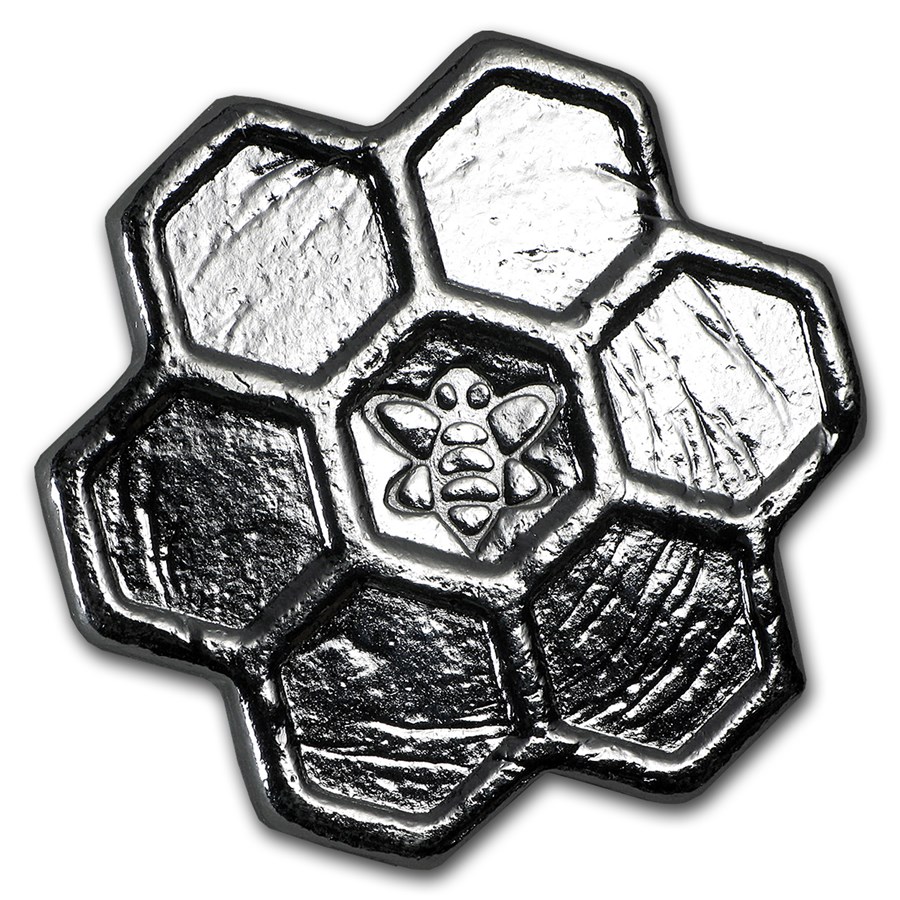 Buy 2 oz Silver - Yeager Poured Silver (Honeycomb) | APMEX
