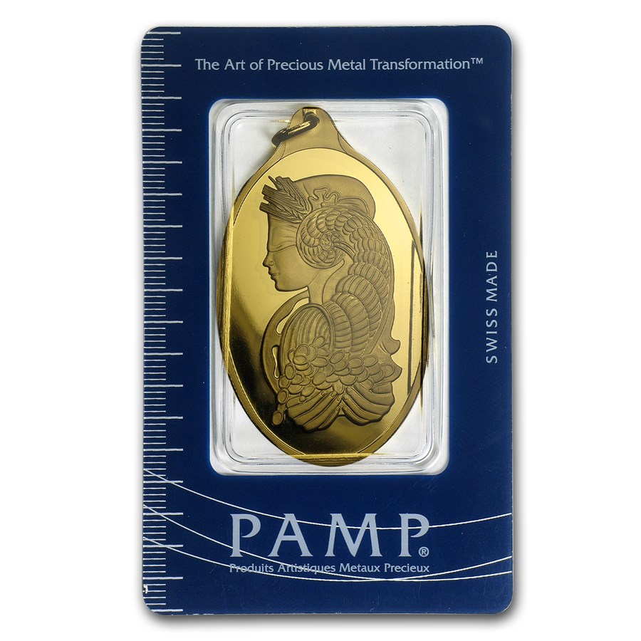 Buy 20 gram Gold Pendant - PAMP Suisse (Fortuna, Oval, w/Assay) | APMEX