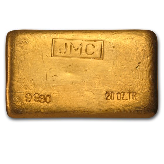 Buy 20 oz Gold Bar - Johnson Matthey (JMC, 998.0 Fine) | APMEX