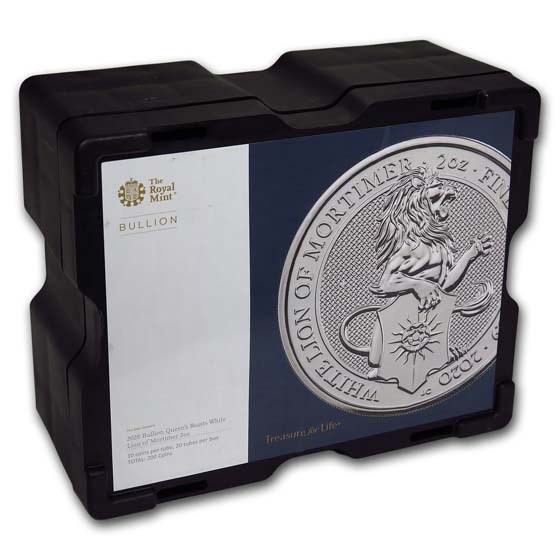 Buy 200-Coin 2 oz Silver White Lion Monster Box (Empty, Black) | APMEX