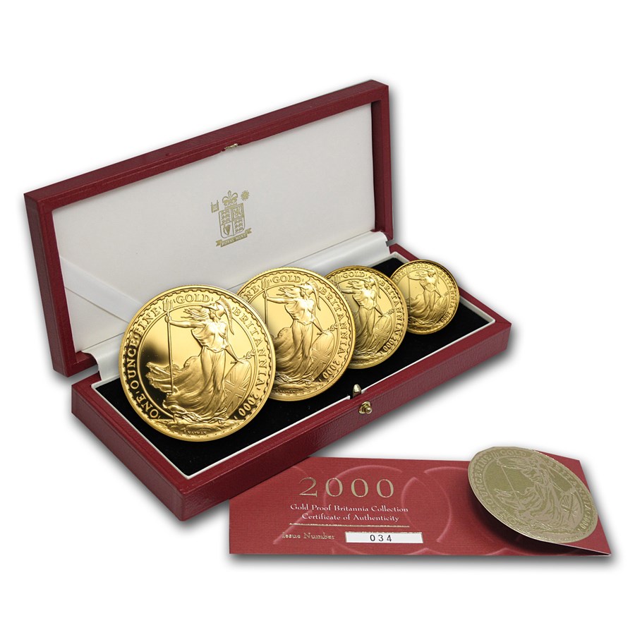 Buy 2000 4-Coin Gold Britannia Proof Set (w/Box & COA) | APMEX