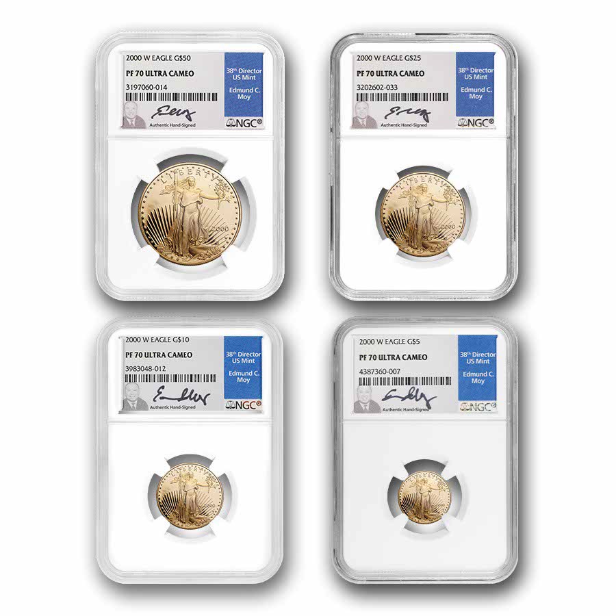 Buy 2000 4-Coin Proof American Gold Eagle Set PF-70 NGC (Moy) | APMEX