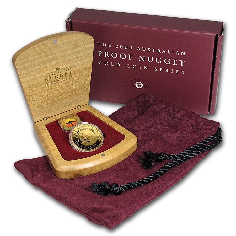 Buy 2000 Australia 2 oz Proof Gold Nugget (w/ Box & COA) | APMEX