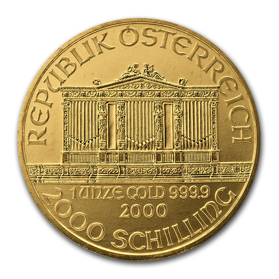 APMEX - 2000 Austria 1 oz Gold Philharmonic BU