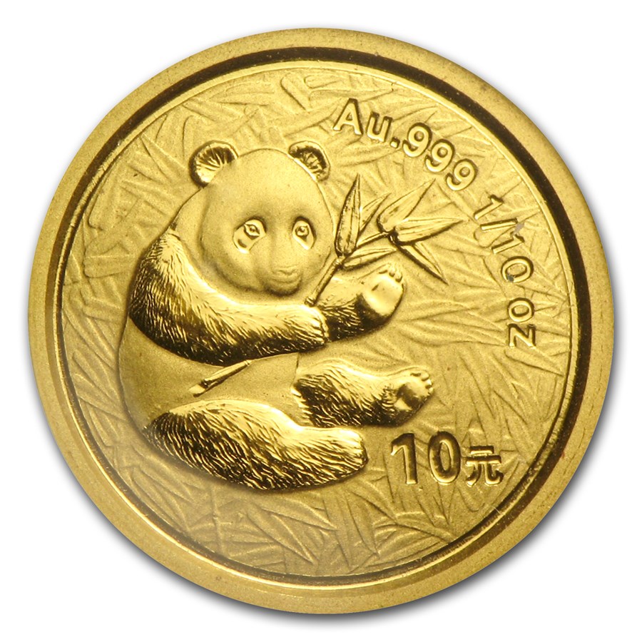 Buy 2000 China 1/10 oz Gold Panda Frosted BU (Sealed) | APMEX