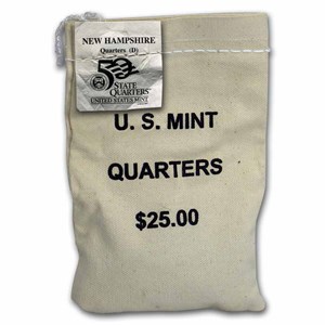 Buy 2000-D New Hampshire Statehood Quarter $25 Sealed Mint Bag BU | APMEX