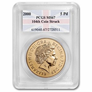 Buy 2000 GB Gold 5 Pounds Elizabeth II MS-67 PCGS | APMEX