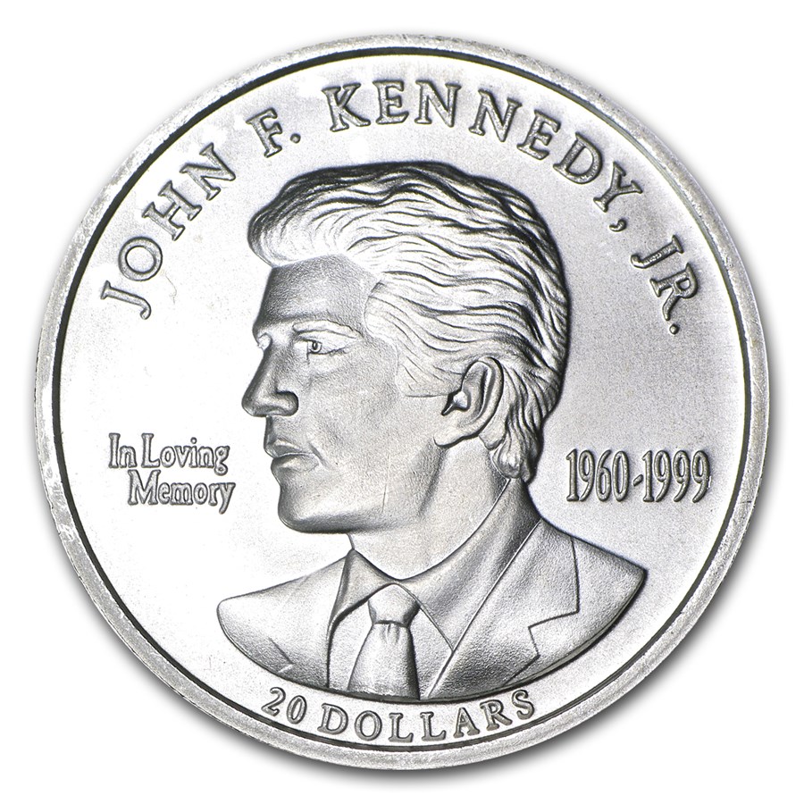 Buy 2000 Liberia 1 oz Silver $20 JFK Jr | APMEX