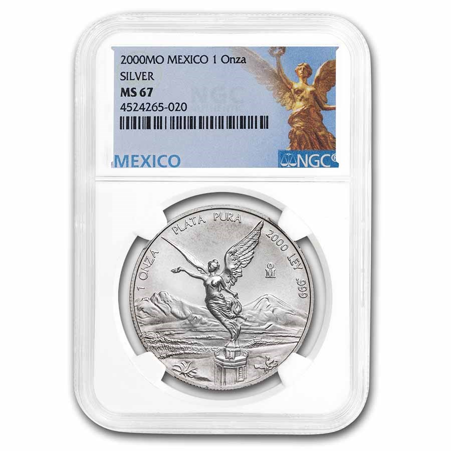 Buy 2000 Mexican 1 oz Silver Libertad MS-67 NGC | APMEX