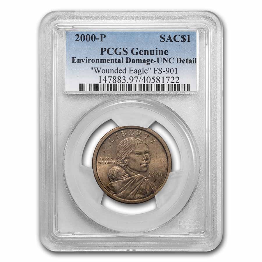 Buy 2000-P Sacagawea Dollar "Wounded Eagle" Unc Details PCGS | APMEX