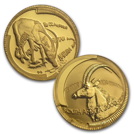 Buy 2000 South Africa 3-Coin Gold Natura Sable (Antelope) Proof Set | APMEX