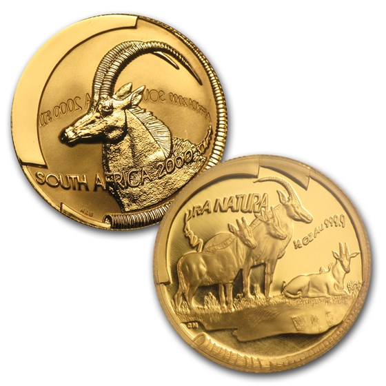 Buy 2000 South Africa 3-Coin Gold Natura Sable (Antelope) Proof Set | APMEX