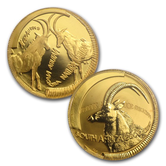 Buy 2000 South Africa 3-Coin Gold Natura Sable (Antelope) Proof Set | APMEX