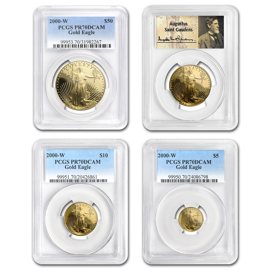 Buy 2000-W 4-Coin Proof American Gold Eagle Set PR-70 PCGS | APMEX