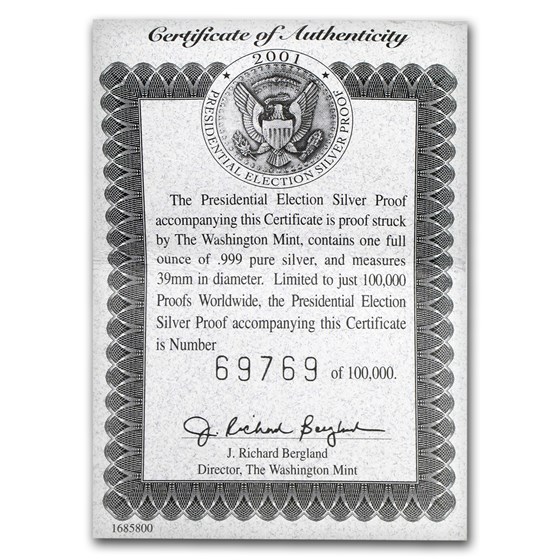 Buy 2001 1 oz Silver Round - George Bush & Al Gore | APMEX