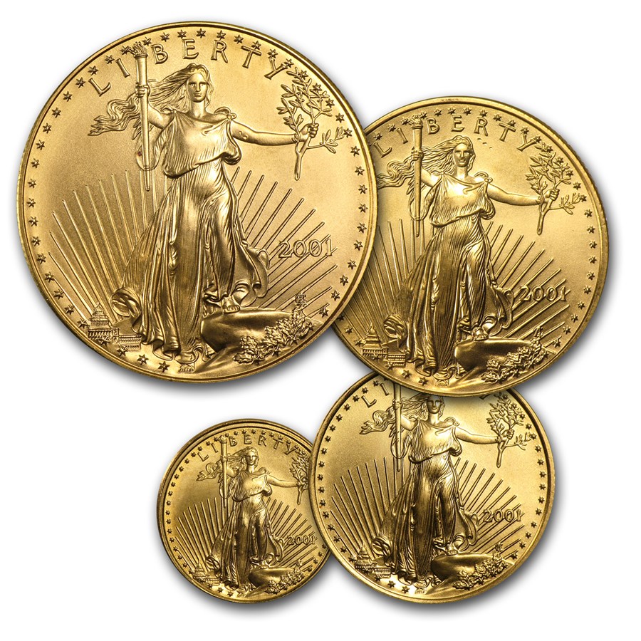 Buy 2001 4-Coin American Gold Eagle Set BU | APMEX