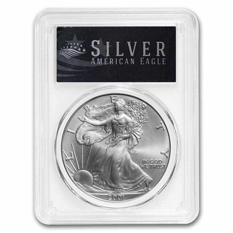 Buy 2001 American Silver Eagle MS-69 PCGS (Black Label) | APMEX