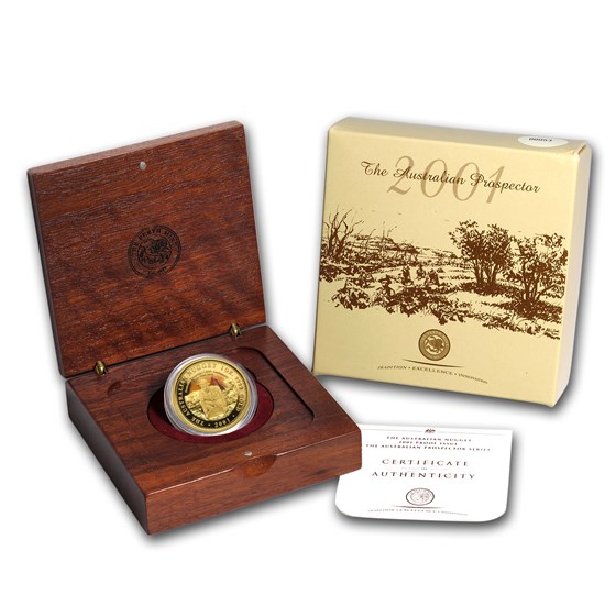 Buy 2001 Australia 1 oz Proof Gold Prospector Nugget (w/Box & COA) | APMEX