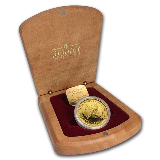 Buy 2001 Australia 2 oz Proof Gold Nugget (Box, w/COA) | APMEX