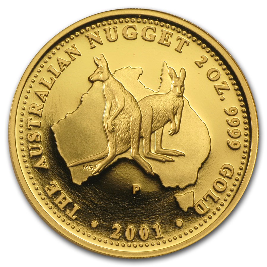 Buy 2001 Australia 2 oz Proof Gold Nugget (Box, w/COA) | APMEX