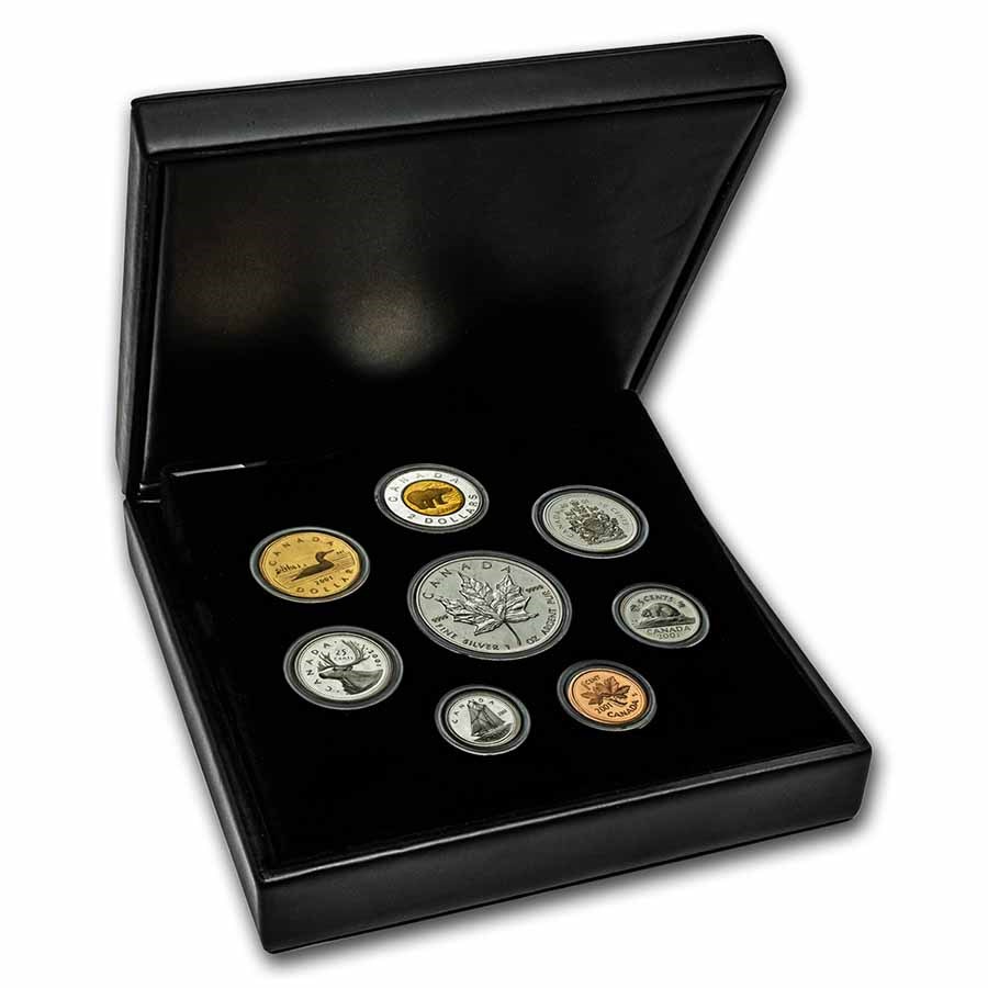 Buy 8-Coin 2001 Canadian Set w/ Silver Maple Leaf | APMEX