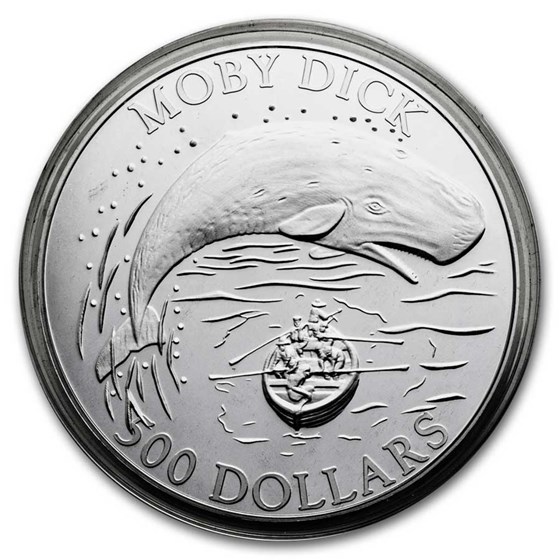 2001 Cook Islands Silver $500 "Moby Dick" Proof
