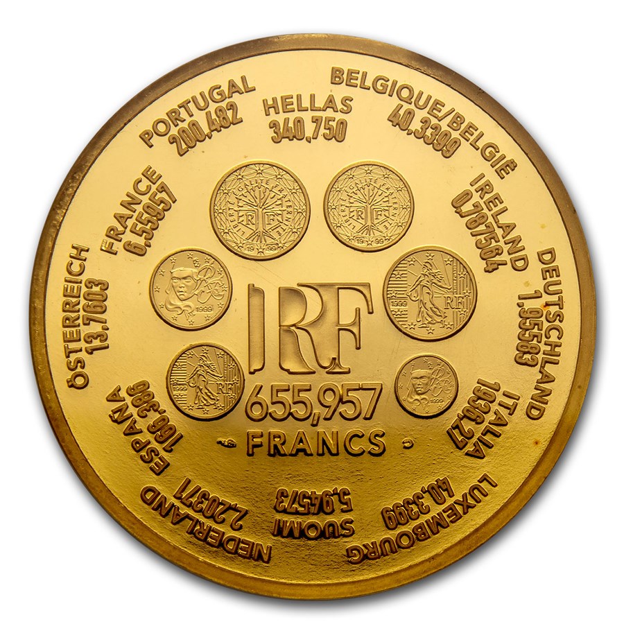 Buy 2001 France Proof Gold 655,957 Francs (5 oz) PF-69 NGC | APMEX