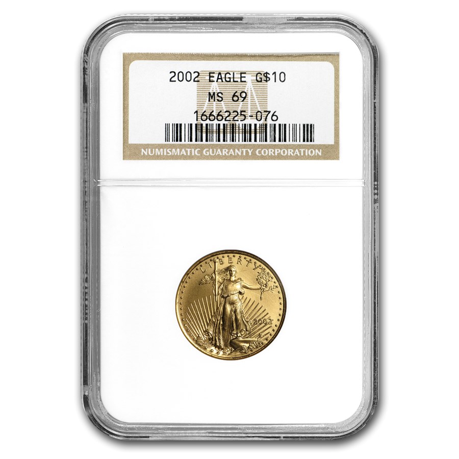 Buy 2002 1/4 oz American Gold Eagle MS-69 NGC | APMEX
