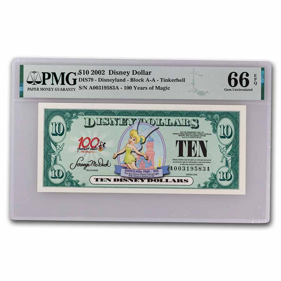 Buy 2002 $10.00 (AA) Tinkerbell (DIS#79) CU-66 EPQ PMG | APMEX