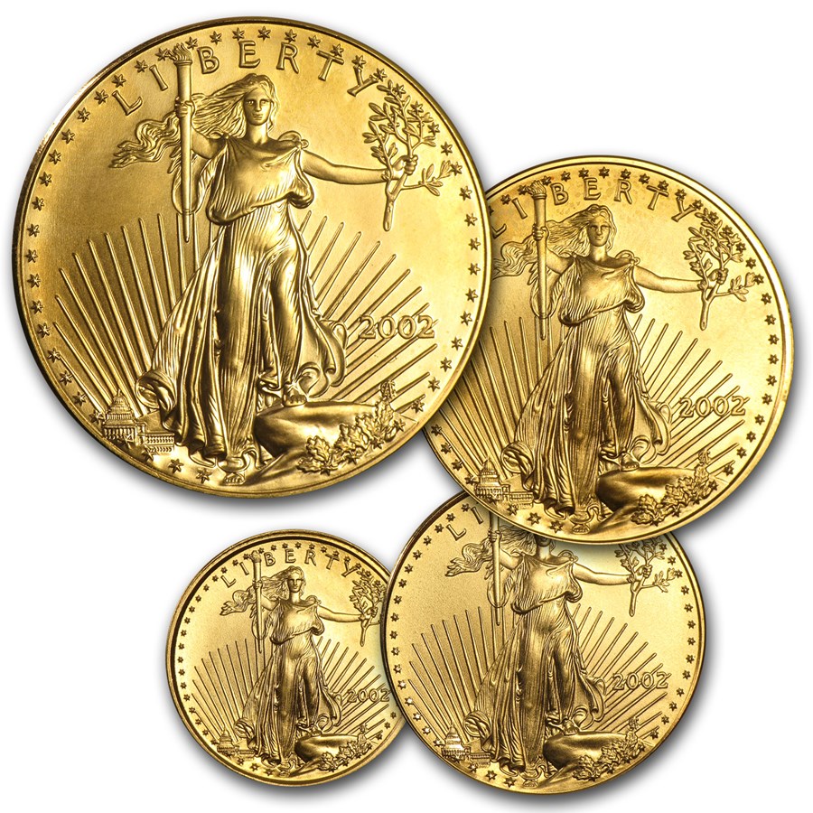 Buy 2002 4-Coin American Gold Eagle Set BU | APMEX