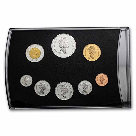 Buy 2002 Canada 8-Coin Silver Proof Set (Golden Jubilee) | APMEX