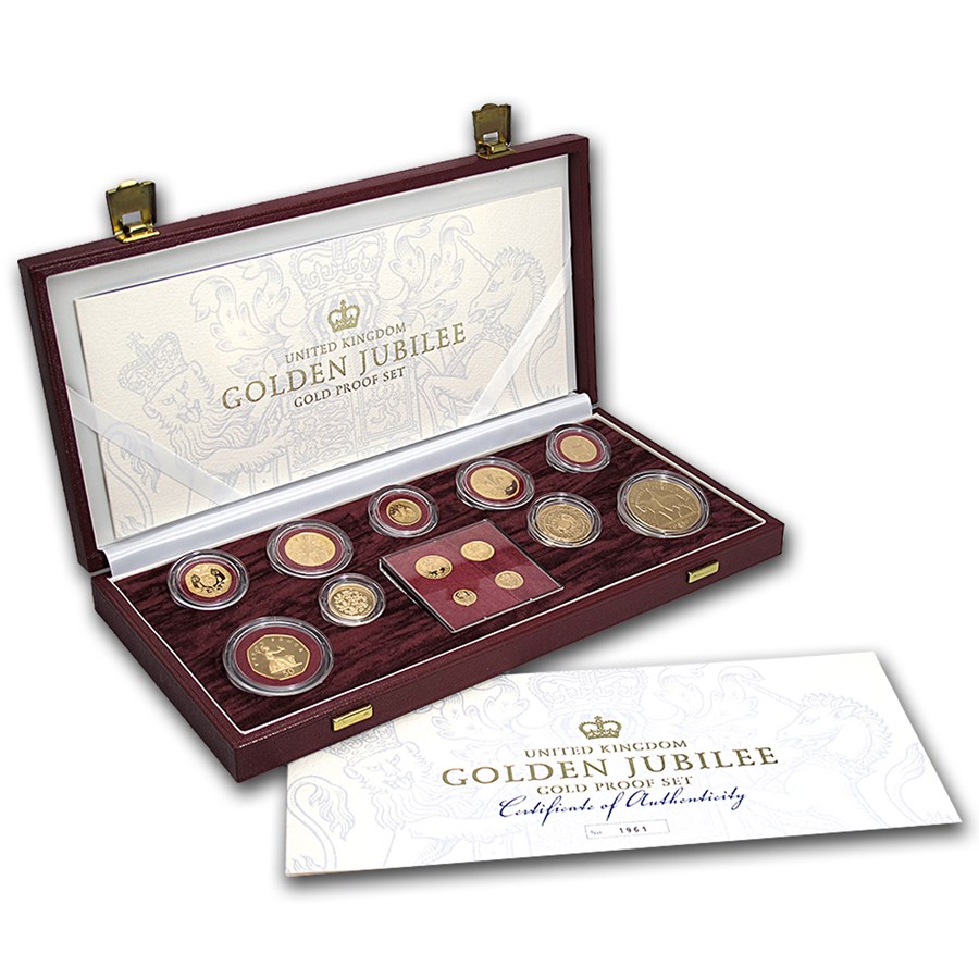 Buy 2002 Great Britain 13-Coin Gold Elizabeth Golden Jubilee Prf Set ...