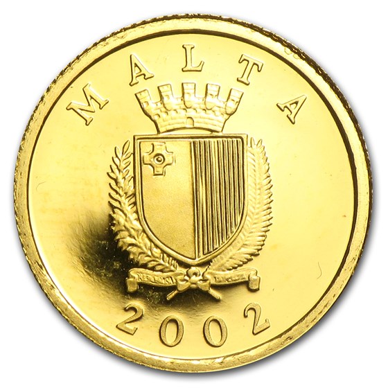 Buy 2002 Malta Gold 10 Liri Sailboat Prooflike | APMEX