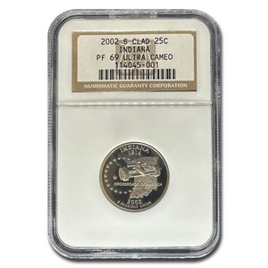 2002-S Indiana State Quarter PF-69 UCAM NGC