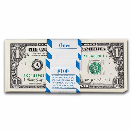 Buy 2003 $1 BEP *Star* Note Pack - 100 Notes - CU | APMEX