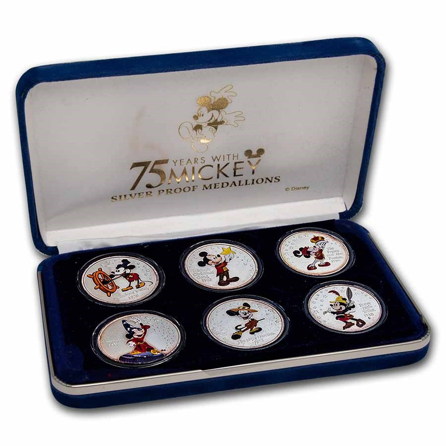 Buy 2003 1 oz Silver Proof Round - 75 Years with Mickey (6-Coin Set ...