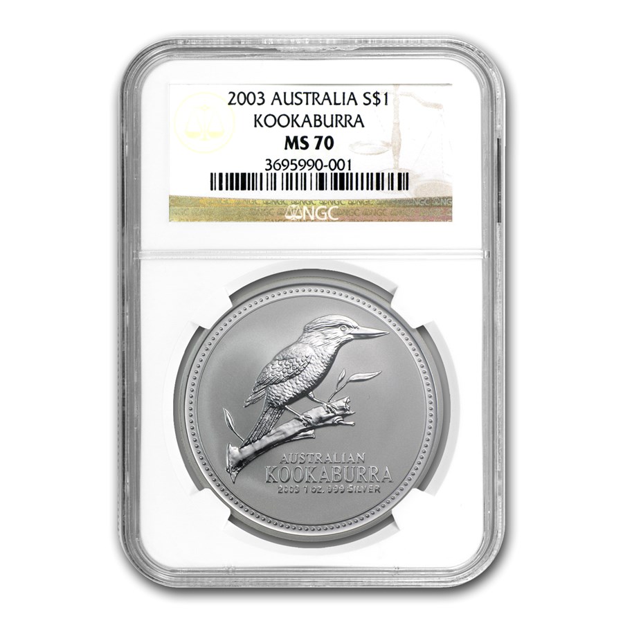 Buy 2003 Australia 1 oz Silver Kookaburra MS-70 NGC | APMEX