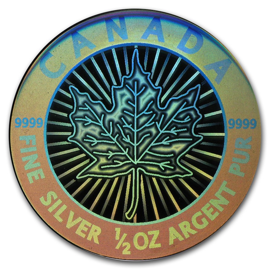 Buy 2003 Canadian 1/2 oz Silver Maple Leaf (Hologram) | APMEX