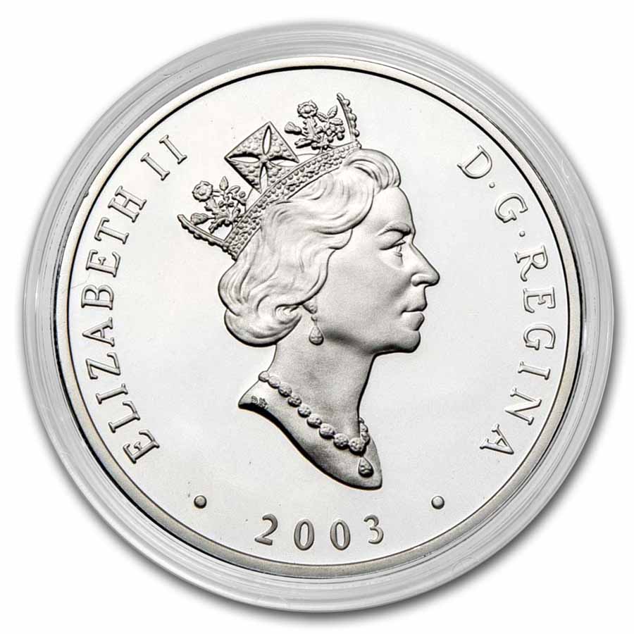 APMEX - 2003 Canada 1 oz Silver $20 The HMCS Bras d'or FHE-400