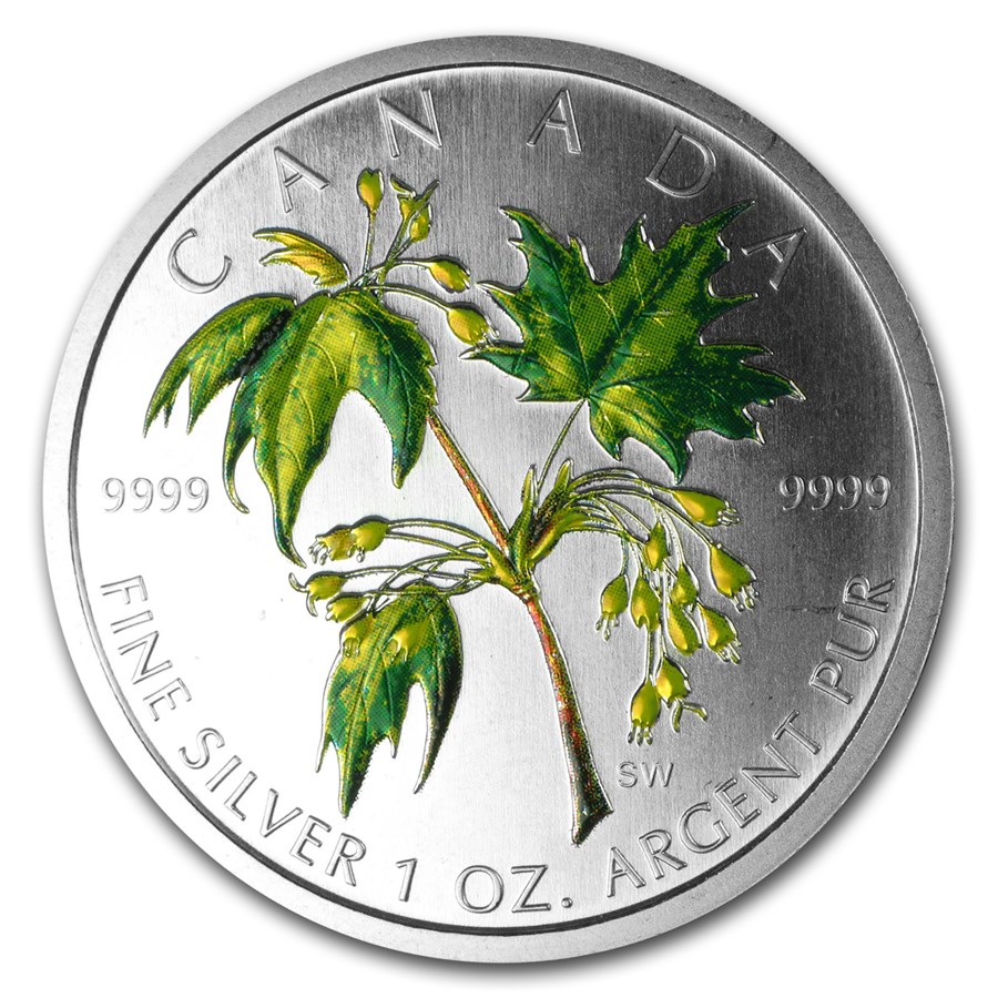 Buy 2003 Canada 1 oz Silver $5 Maple Leaf Summer Colors (In Capsule ...