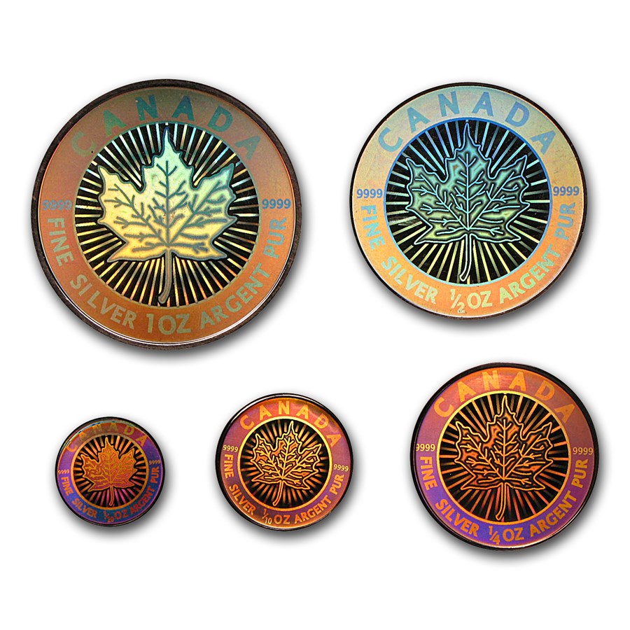Buy 5-Coin 2003 Canadian Silver Maple Leaf Set (Hologram) | APMEX