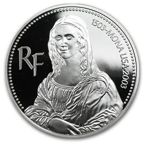 Buy 2003 France Silver 1.5 Euro Mona Lisa Proof Coin | APMEX