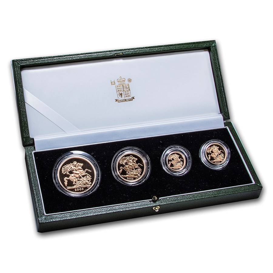 Buy 2003 Great Britain 4-Coin Gold Sovereign Proof Set | APMEX