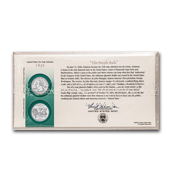 Buy 2003 P&D Arkansas State Quarter First Day Cover | APMEX